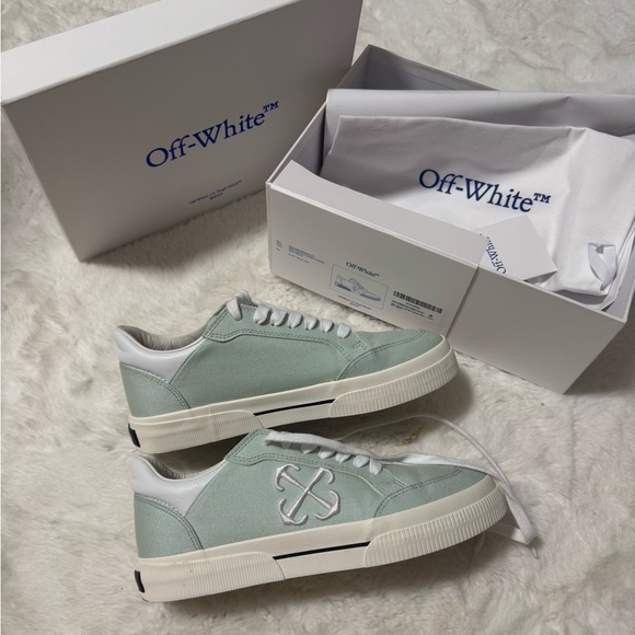Off-White | Shoes | Offwhite Mint Green Canvas Sneakers Eu 4 Us 0 ...